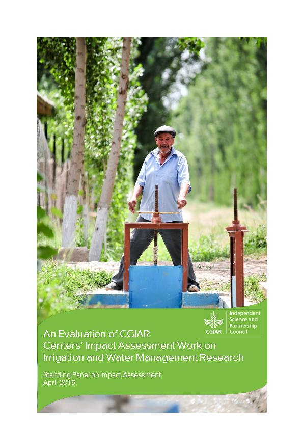 An Evaluation of CGIAR Centers’ Impact Assessment Work on Irrigation ...