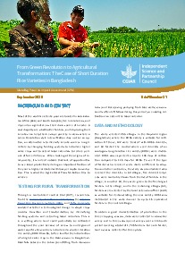 From Green Revolution to Agricultural Transformation: The Case of Short ...