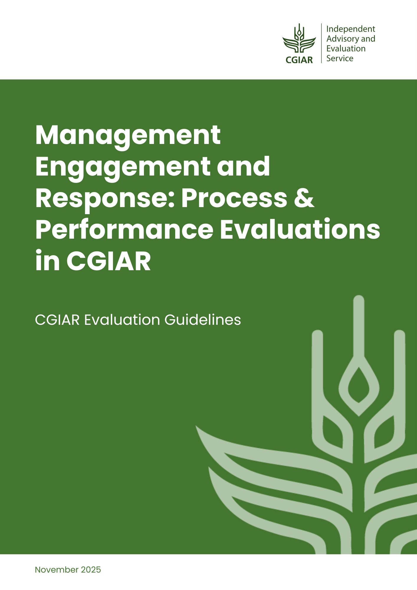 Management Engagement and Response: Process & Performance Evaluations ...