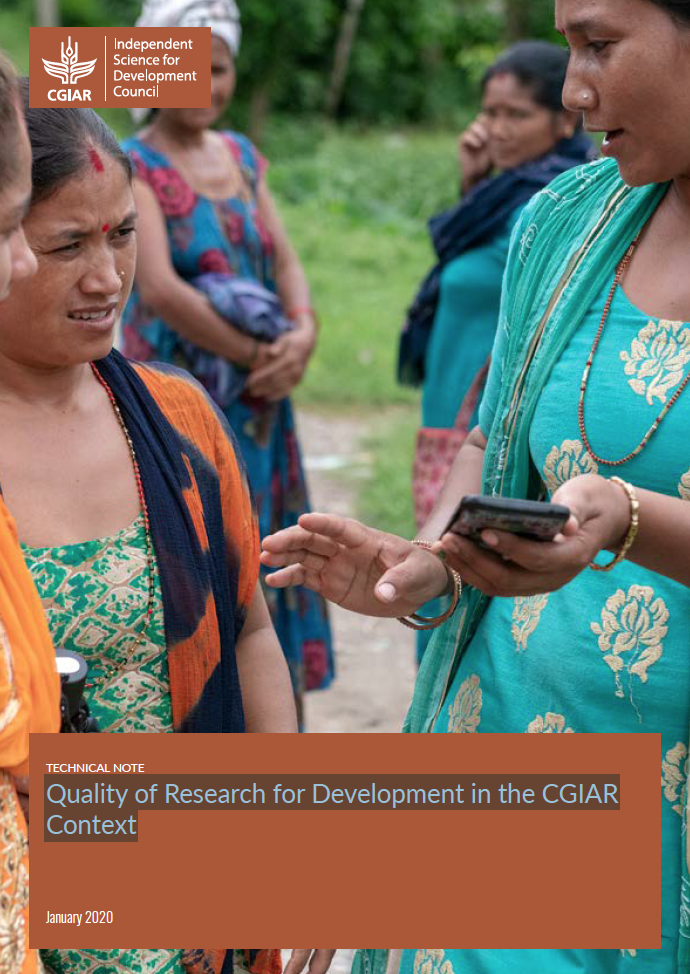 Quality of Research for Development in the CGIAR Context | IAES | CGIAR ...