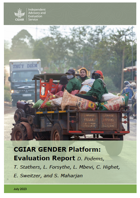 Cgiar Gender Platform Evaluation Report Iaes Cgiar Independent Advisory And Evaluation Services